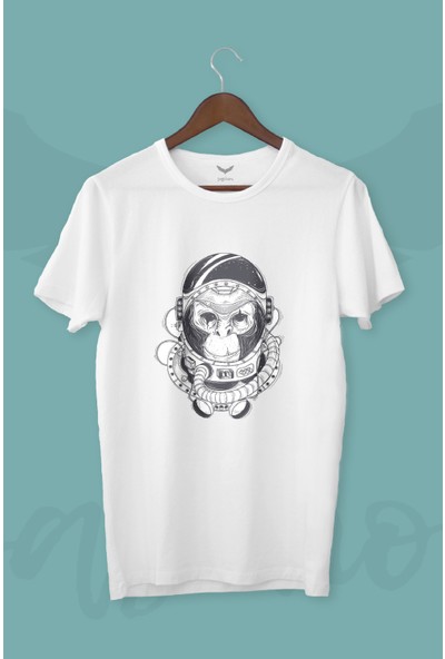 Sashion Space Monkey Mıd Baskılı Tişört Sashion Space Monkey Mıd Baskılı Tişört