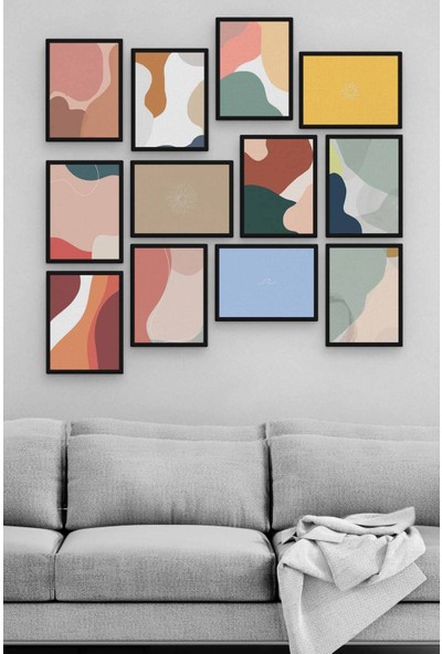 Rowalsi Renkler 12 Parça Ahşap Mdf Tablo ZLLTB254