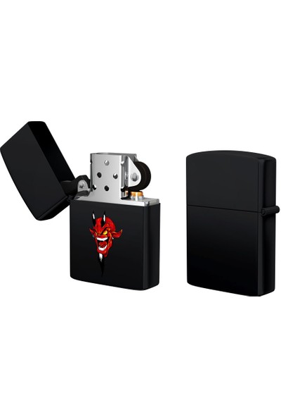 Rowalsi Sakallı Şeytan Baskılı Siyah Zippo Çakmak YTKTRD1258 Rowalsi Sakallı Şeytan Baskılı Siyah Zippo Çakmak YTKTRD1258