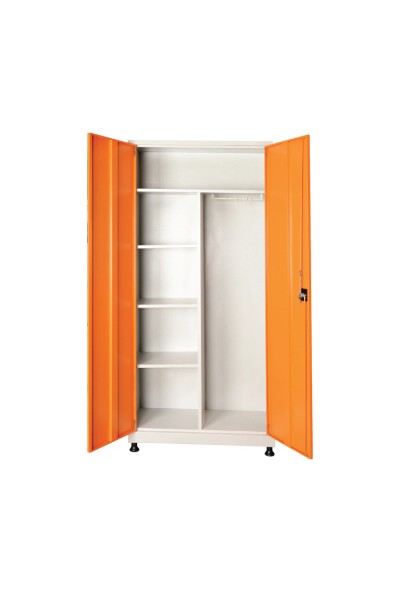 Bahar Çelik Turuncu Kapaklı Temizlik Dolabı