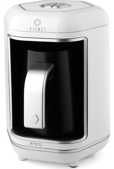 King K605 Kısmet Beyaz Türk Kahve Makinesi