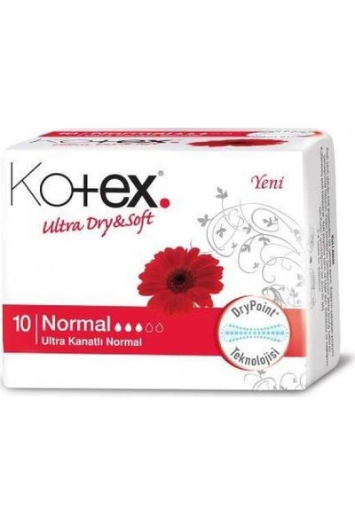 Kotex Ultra Kanatlı Normal 10'lu 2'li Kotex Ultra Kanatlı Normal 10'lu 2'li