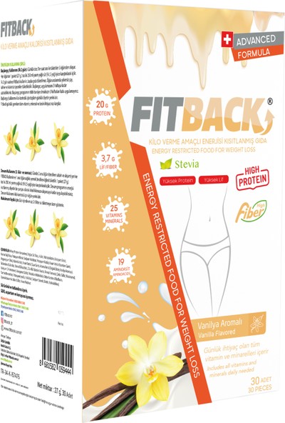 Fitback Kalorisi Kısıtlanmış Gıda - Vanilya Aromalı (15 Günlük)
