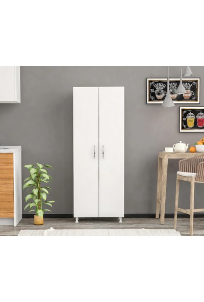 Moonlife 5 Raflı 2 kapaklı Çok Amaçlı Dolap Ayaklı