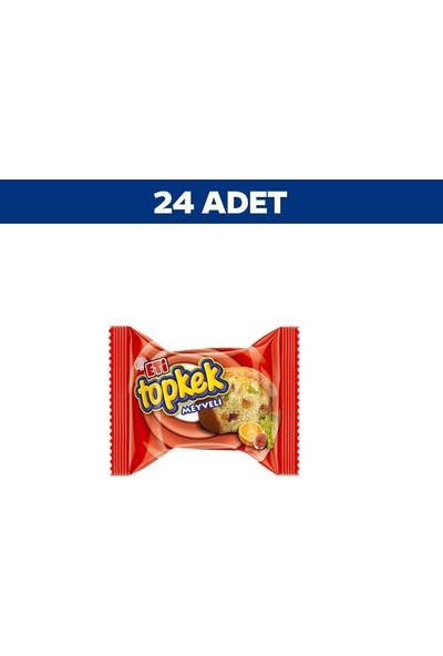 Eti Topkek Meyveli Kek 40 gr x 24'lü Eti Topkek Meyveli Kek 40 gr x 24'lü