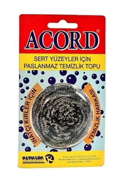 Acord Bulaşık Teli Paslanmaz 24'Lü