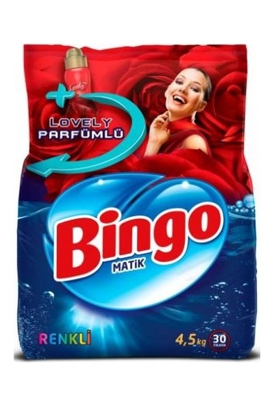 Bingo Toz Deterjan Renkliler İçin 4.5 kg 2'li Bingo Toz Deterjan Renkliler İçin 4.5 kg 2'li
