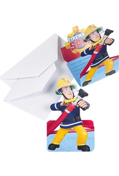 Party Shop İtfaiyeci Sam Davetiye 8´li