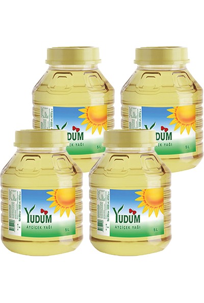 Yudum 5 Lt Pet Ayçiçekyağı 4'Lü
