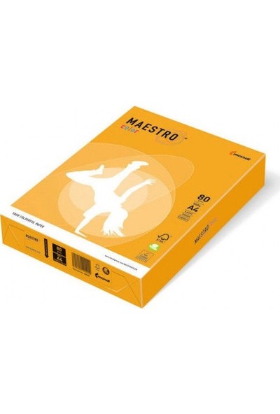 Maestro Color A4 Renkli Fotokopi Kağıdı Altın (Koyu Sarı) AG10 1 Paket 500 Sayfa Maestro Color A4 Renkli Fotokopi Kağıdı Altın (Koyu Sarı) AG10 1 Paket 500 Sayfa