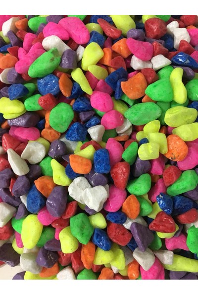Woddy Akvaryum İçin Renkli Çakıl Taşı Büyük Boy 1 Kg