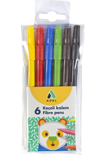 Adel Keçeli Kalem 6 Renk Adel Keçeli Kalem 6 Renk
