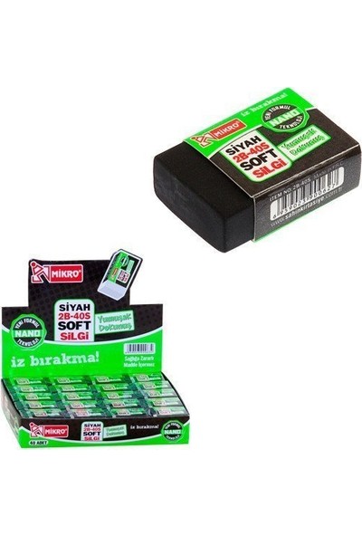 Mikro 2B-40 Siyah Nano Silgi Mikro 2B-40 Siyah Nano Silgi