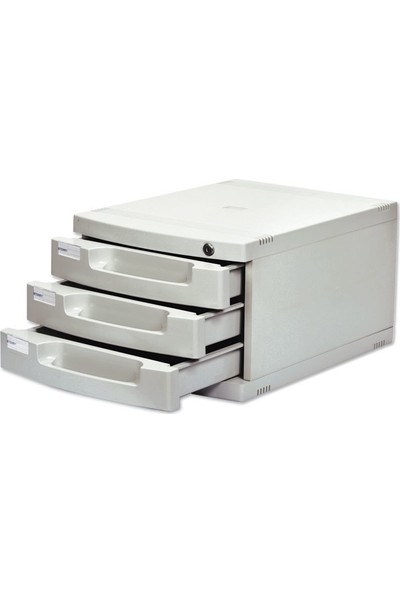 Temat 3 Çekmeceli Evrak Rafı Gri