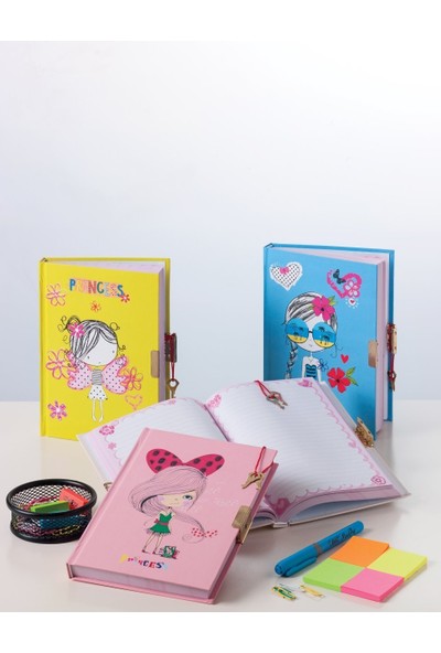 Bayındır Prenses Hatıra Defteri Kilitli 128 Yaprak 14X20