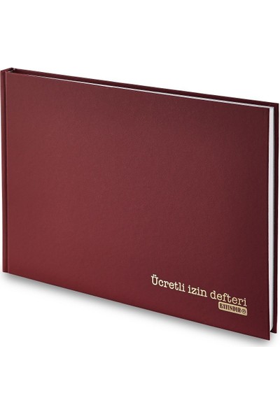 Bayındır Yıllık Ücretli İzin Defteri Ciltli 144 Yaprak