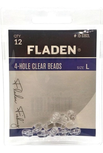 Fladen 4 Yönlü Şeffaf Boncuk 12Li Fladen 4 Yönlü Şeffaf Boncuk 12Li