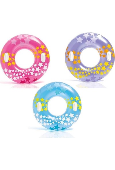 İntex Tutamaçlı Yıldız Baskılı Şişme Simit 91 Cm İntex Tutamaçlı Yıldız Baskılı Şişme Simit 91 Cm