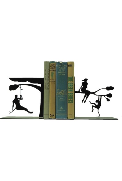 Simge Yapı Dekorasyon Ormanda Tarzan ve Ceyn Temalı Dekoratif Metal Kitap Tutucu Kitap Desteği Simge Yapı Dekorasyon Ormanda Tarzan ve Ceyn Temalı Dekoratif Metal Kitap Tutucu Kitap Desteği
