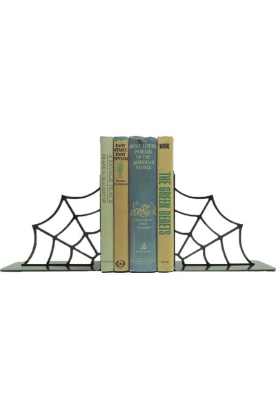Simge Yapı Dekorasyon Örümcek Ağı Figürlü Dekoratif Metal Kitap Tutucu Kitap Desteği Simge Yapı Dekorasyon Örümcek Ağı Figürlü Dekoratif Metal Kitap Tutucu Kitap Desteği