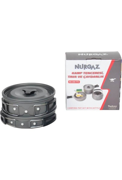 Nurgaz Üçü Bir Arada Tencere Tava Çaydanlık Set