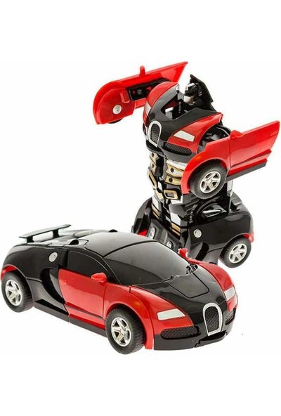 Otomatik Robota Dönüşen Araba Kırmızı Renk Otomatik Robota Dönüşen Araba Kırmızı Renk