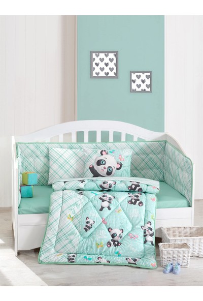 Cotton Box Panda Mint - Ranforce Bebek Uyku Seti Cotton Box Panda Mint - Ranforce Bebek Uyku Seti