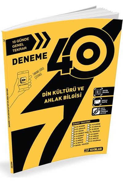 Hız Yayınları 7. Sınıf Din Kültürü Ve Ahlak Bilgisi 40'Lı Deneme