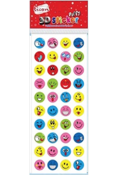 Ticon Sticker Puffy 276433 (Kabartmalı) 3D-61 Ticon Sticker Puffy 276433 (Kabartmalı) 3D-61