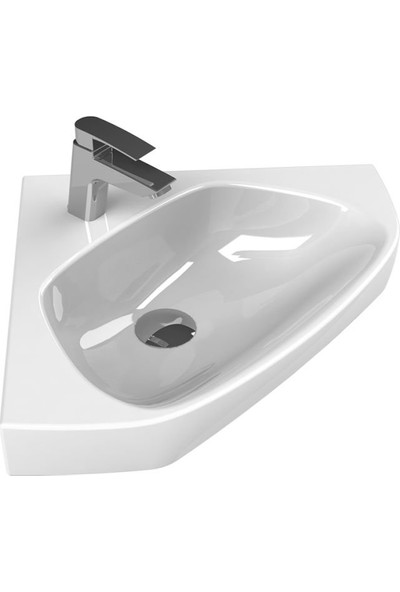 Turkuaz Arda 46 Cm Köşe Tezgah Üstü Lavabo Turkuaz Arda 46 Cm Köşe Tezgah Üstü Lavabo