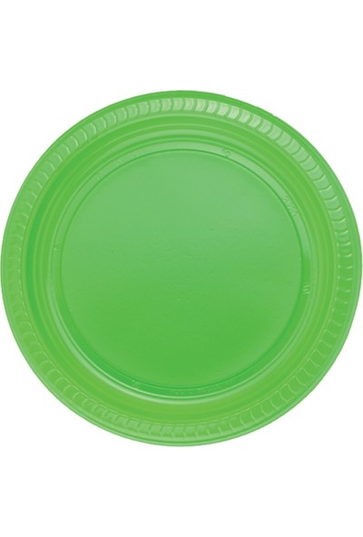 Roll-Up Yeşil Plastik Tabak 22 cm 25'li