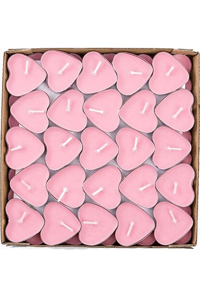 Elit parti Tealight Pembe Kalp Mum 50 adet Elit parti Tealight Pembe Kalp Mum 50 adet