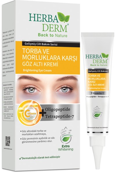 Herbaderm 15Ml Göz Altı Torba Ve Morluklarına Karşı Krem Herbaderm 15Ml Göz Altı Torba Ve Morluklarına Karşı Krem