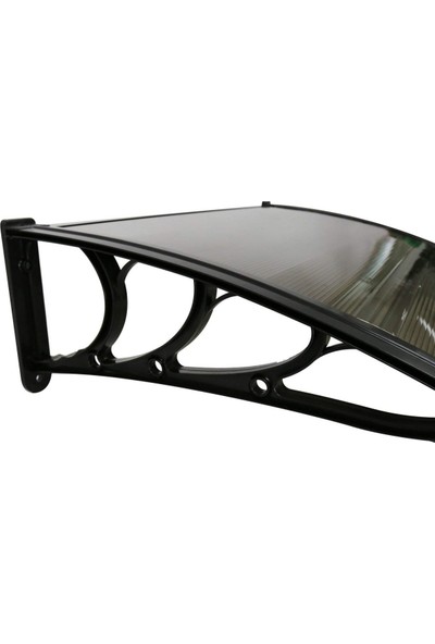 Yapısan Polikarbon Kapı Üstü Sundurma 100 X 100 Cm Siyah