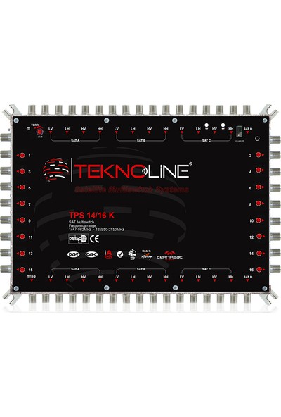 TEKNOLINE 14X16 KASKATLI MULTISWITCH ZAMAK KASA UYDU DAĞITIM SANTRALI TEKNOLINE 14X16 KASKATLI MULTISWITCH ZAMAK KASA UYDU DAĞITIM SANTRALI