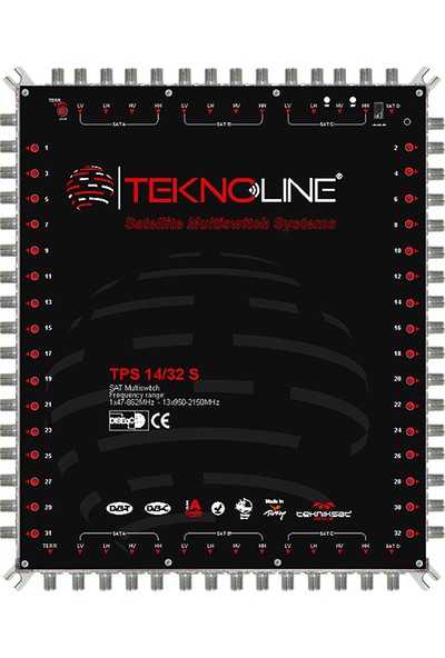 TEKNOLINE 14X32 KASKATLI MULTISWITCH ZAMAK KASA UYDU DAĞITIM SANTRALI TEKNOLINE 14X32 KASKATLI MULTISWITCH ZAMAK KASA UYDU DAĞITIM SANTRALI