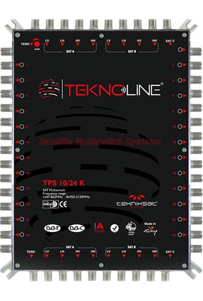 TEKNOLINE 10X24 KASKATLI MULTISWITCH ZAMAK KASA UYDU DAĞITIM SANTRALI TEKNOLINE 10X24 KASKATLI MULTISWITCH ZAMAK KASA UYDU DAĞITIM SANTRALI
