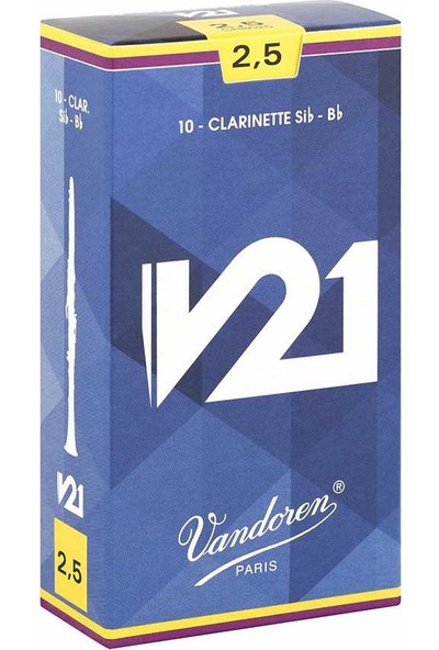 Vandoren CR8025 V21 Bb Klarnet Kamışı (2,5 Numara)
