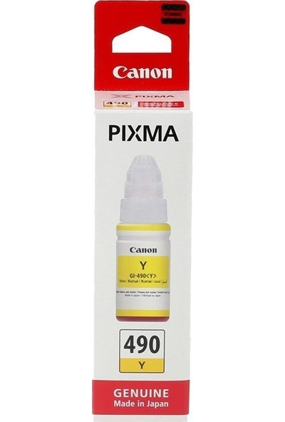 Canon GI-490Y Sarı Kartuş (G1400-G2400-G3400)(7.000 Sayfa) Canon GI-490Y Sarı Kartuş (G1400-G2400-G3400)(7.000 Sayfa)