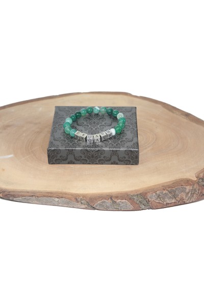 Rd Ekoavm 8 Mm Kişiye Özel Akik Doğataş Kadın Erkek - Bileklik Rdeblk031