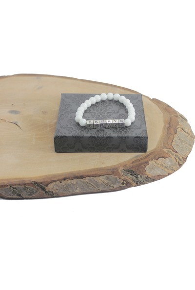 Rd Ekoavm 8 Mm Kişiye Özel Beyaz Oniks Doğataş Kadın Erkek - Bileklik Rdeblk027 Rd Ekoavm 8 Mm Kişiye Özel Beyaz Oniks Doğataş Kadın Erkek - Bileklik Rdeblk027