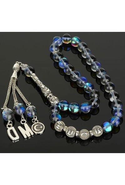 Rd Ekoavm Kişiye Özel 8 Mm Cam Taşı Tesbih Ay Yıldız Püsküllü Rde330071