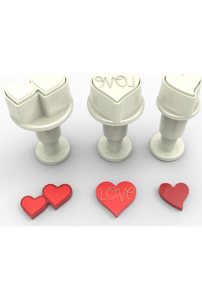 Elit Parti Kalpler Küçük Enjektörlü Şekillendirici 3'lü Elit Parti Kalpler Küçük Enjektörlü Şekillendirici 3'lü