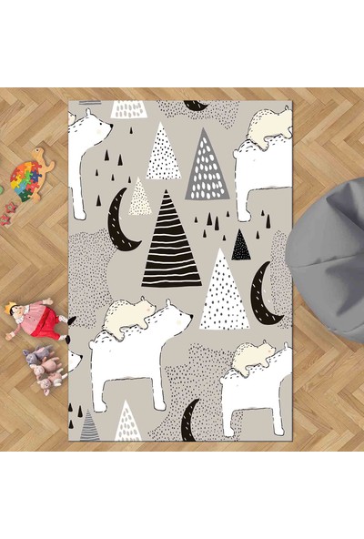 Else Eko 3D Çocuk Odası Kaymaz Taban Yıkanabilir Halı 220