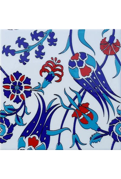 Armada Çini 20X20 Cm Sp 105 Lale Çiçek Desenli Kütahya İznik Çini Karo Modeli Seramik Armada Çini 20X20 Cm Sp 105 Lale Çiçek Desenli Kütahya İznik Çini Karo Modeli Seramik