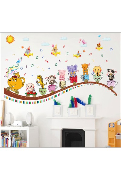 Crystal Kids Müzik Yapan Neşeli Hayvanlar Bebek ve Çocuk Odası Duvar Dekoru Sticker Crystal Kids Müzik Yapan Neşeli Hayvanlar Bebek ve Çocuk Odası Duvar Dekoru Sticker