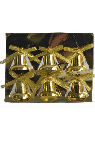 Gökçe Çan Yılbaşı Ağacı Süsü Sarı 6 Adet