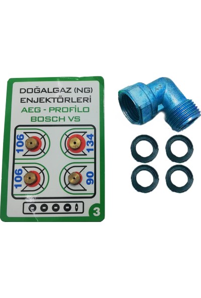 Sarcool Doğalgaz Enjektör Takımı , Ocak Dirseği ve Contaları (7 mm) Sarcool Doğalgaz Enjektör Takımı , Ocak Dirseği ve Contaları (7 mm)