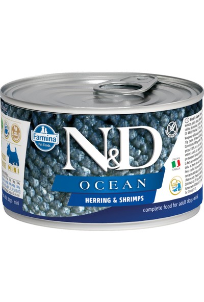 N&D Ocean Ringa Balığı & Karides Köpek Konserve 140 gr (12 Adet) N&D Ocean Ringa Balığı & Karides Köpek Konserve 140 gr (12 Adet)