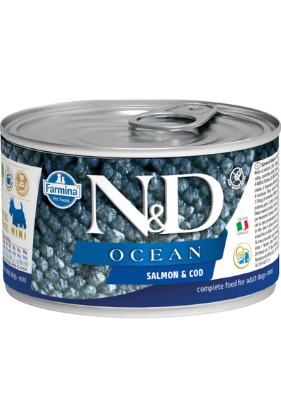 N&D Ocean Somon,Morina Balığı Yetişkin Köpek Konservesi 140 Gr